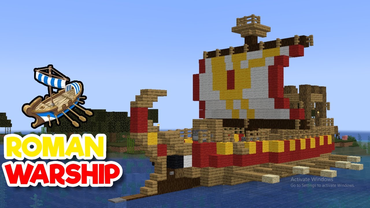 MINECRAFT ROMAN WARSHIP TUTORIAL | AIRY CRAFT - YouTube