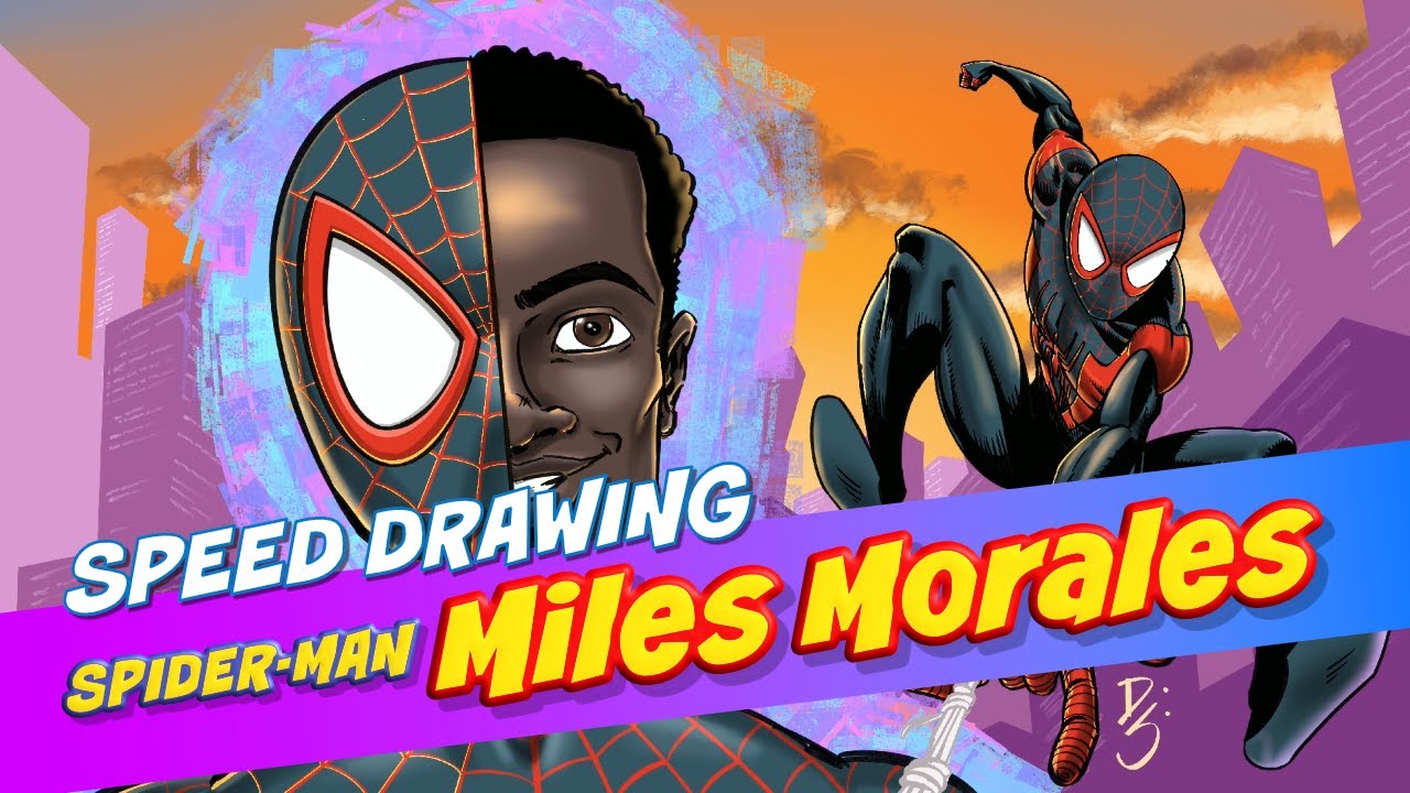 Watch Me Draw Miles Morales - Speed Art Showcase - YouTube