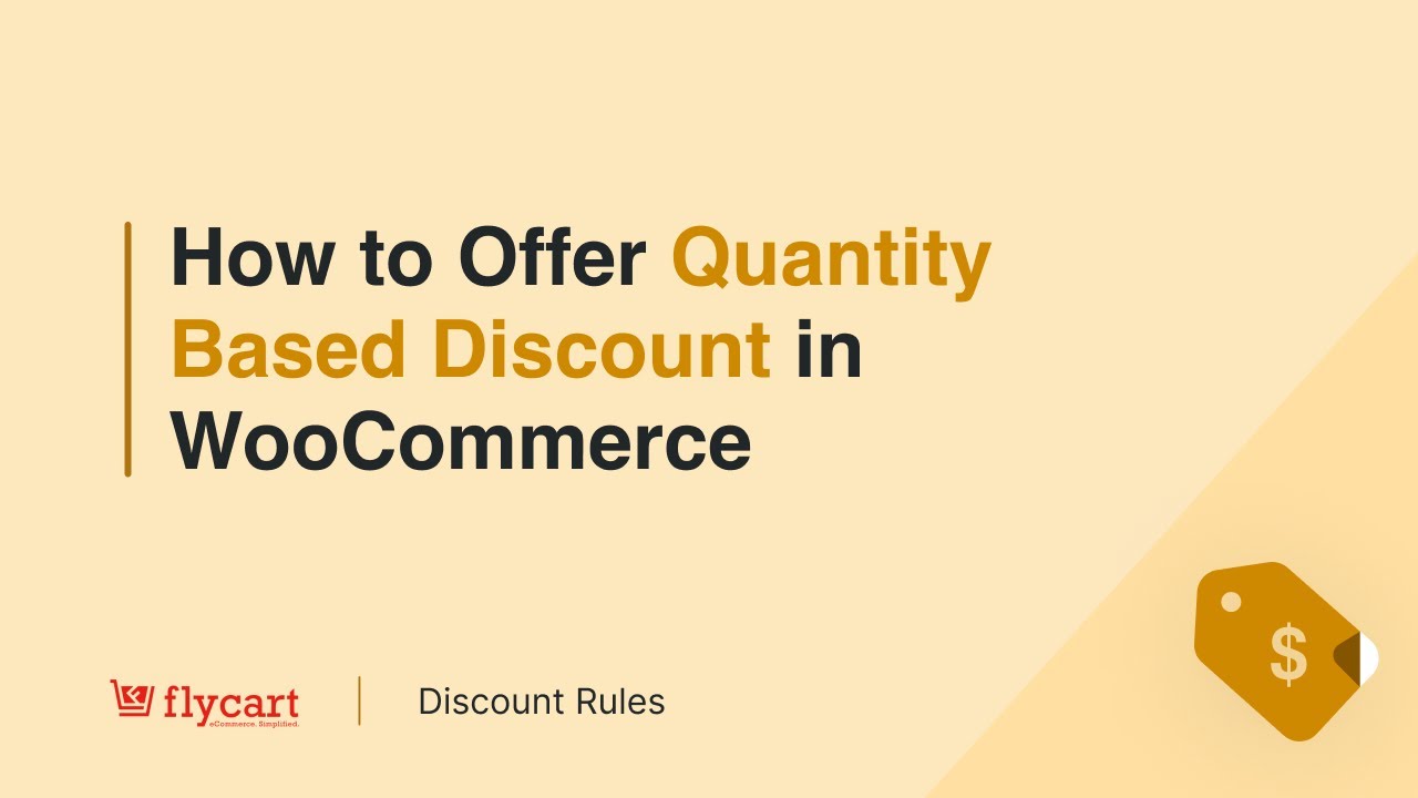 How to Offer Quantity Based Discount in WooCommerce - YouTube