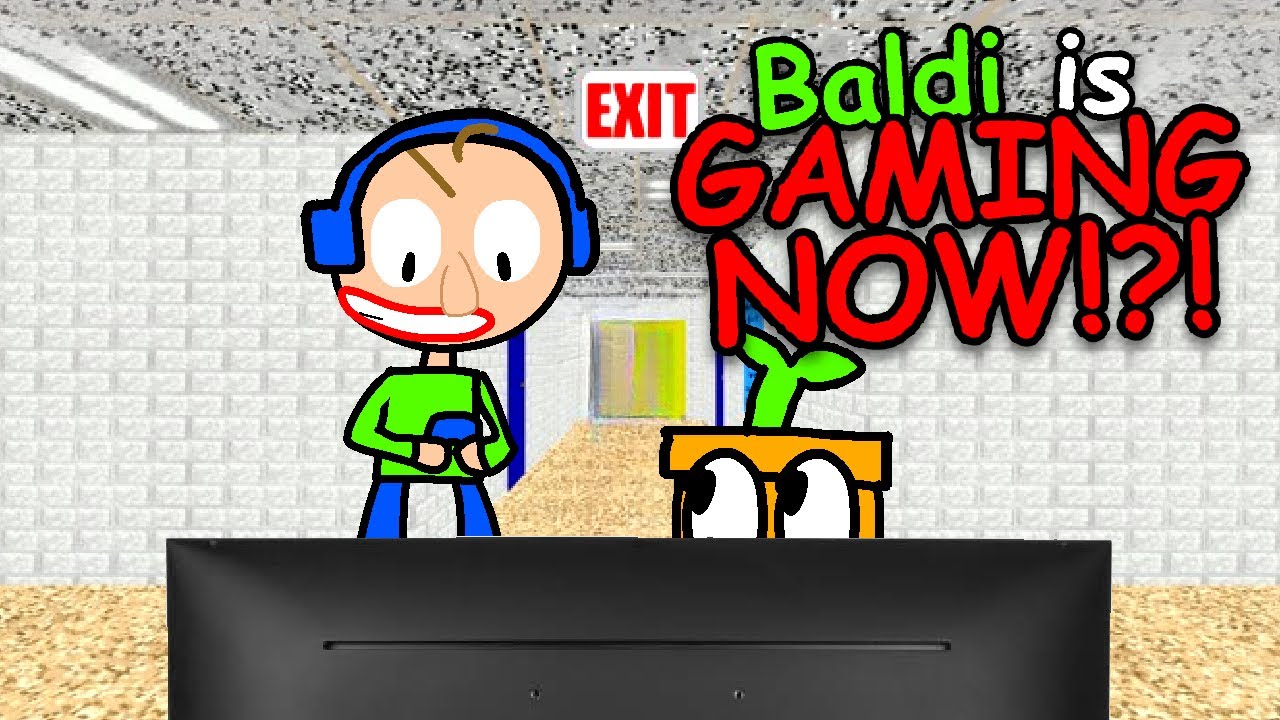Baldi is GAMING NOW?!? (Baldi's Basics Mod) - YouTube