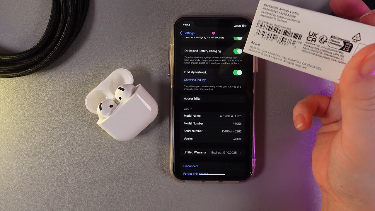 How To Check Serial Number on Apple AirPods 4 - YouTube