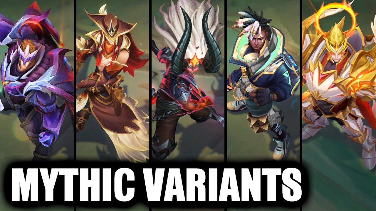 All Legendary Mythic Variants Skins Spotlight (League of Legends) - YouTube