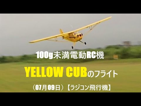 100g未満電動RC機 YELLOW CUBのフライト（07月09日）【ラジコン飛行機】 - YouTube