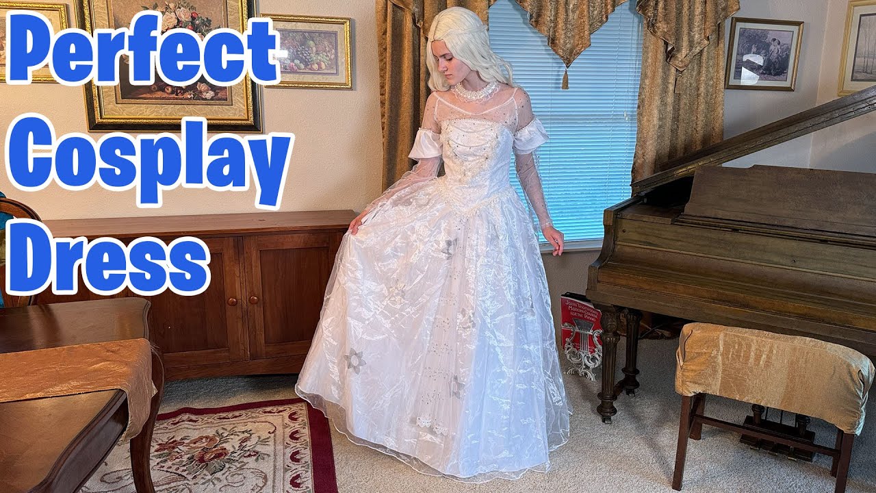 This Is A Beautiful Custom Made White Queen Dress - YouTube