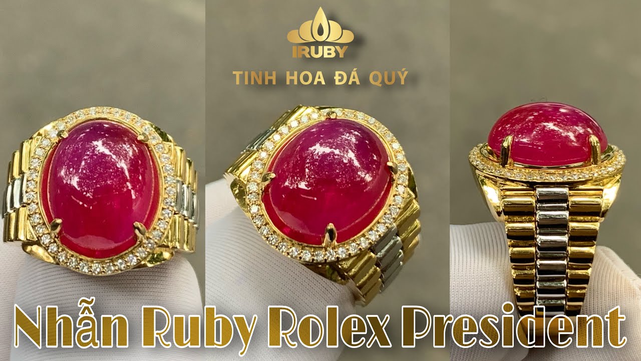 Siêu phẩm Nhẫn Ruby Rolex PRESIDENT thiết kế đẹp nhất - IRUBY - YouTube