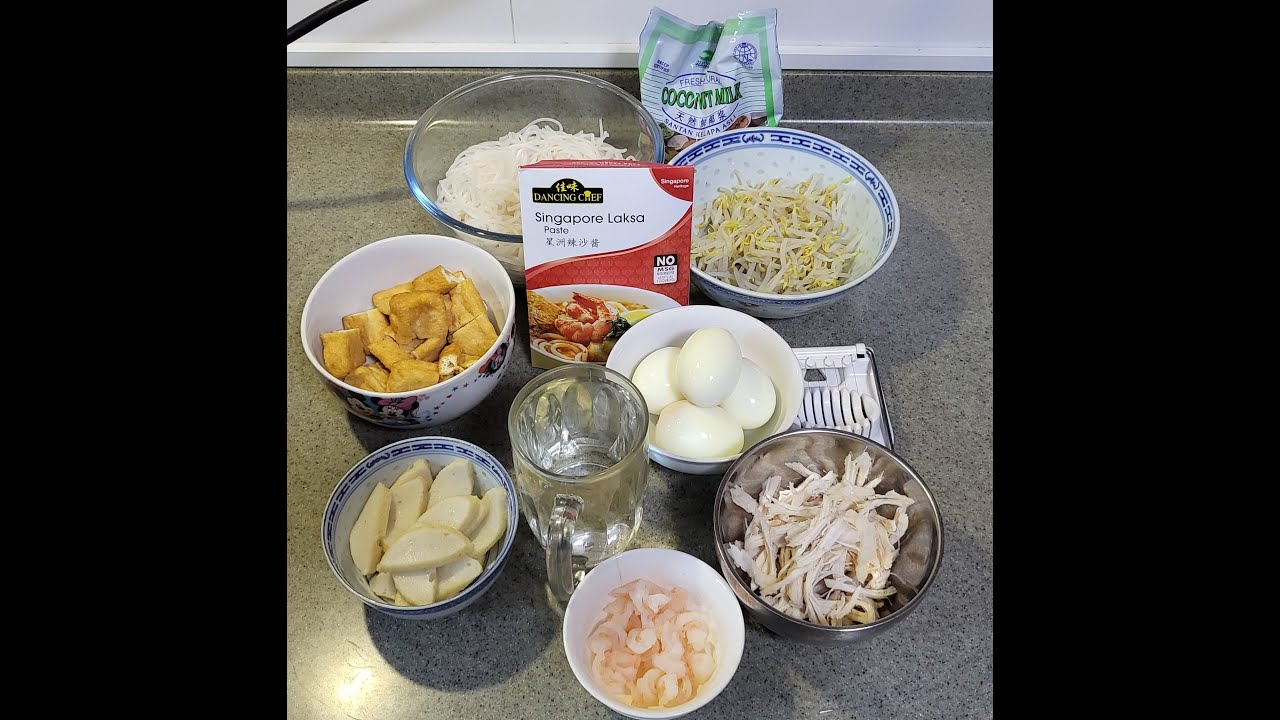 Homemade Singapore Laksa using instant laksa paste. - YouTube