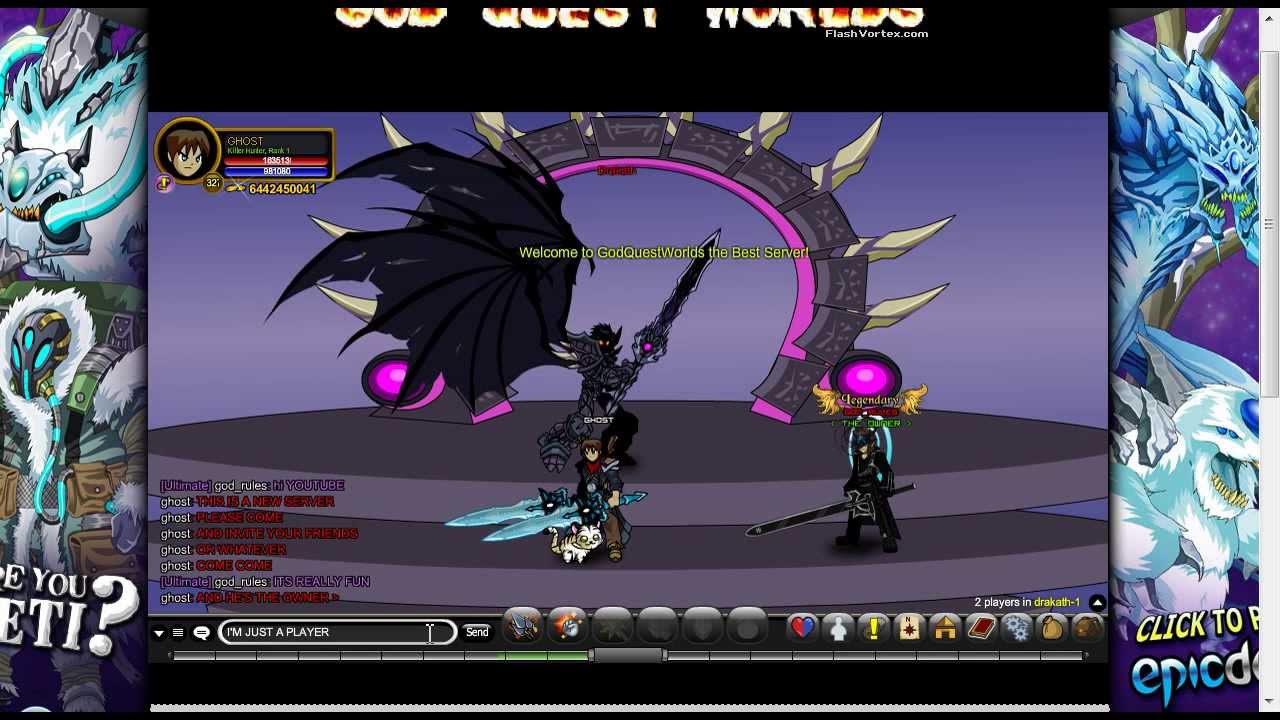 NEW AQW PRIVATE SERVER GodQuestWorlds - YouTube