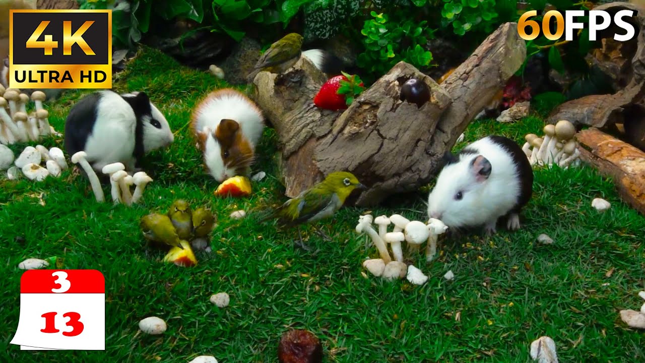 Cat TV for Cats to Watch 😻: Birds & Mice Playing, Eating & Having Fun ...
