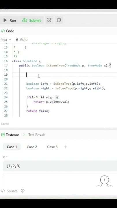 Same Tree Leetcode 100 Java Shorts Leetcodejava Leetcode Youtube 2752