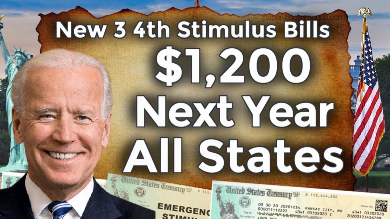 Just Released!! $1200 Fourth Stimulus Check UPDATE 3 Bills 4th Stimulus ...