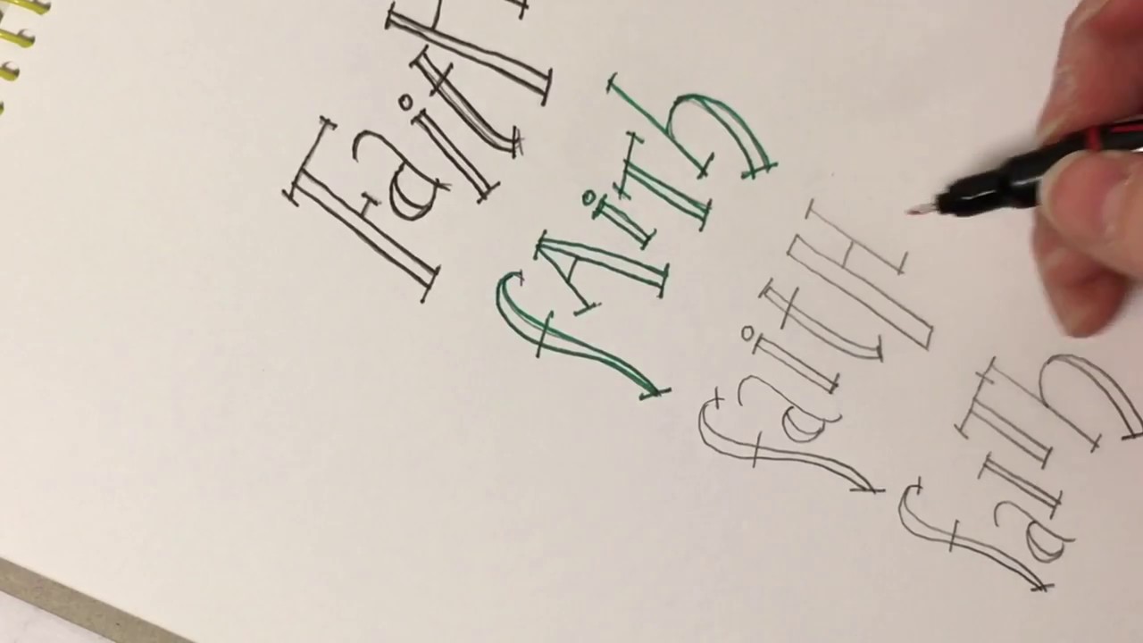 CBJ Lettering Lesson #4 FAITH - YouTube