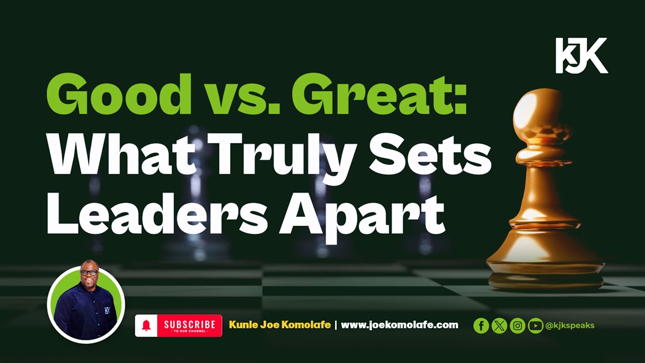 Good vs. Great: What Truly Sets Leaders Apart - YouTube