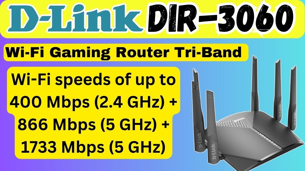 D Link DIR3060 | WIFI Gaming Router Tri Band | How to setup D Link WIFI ...