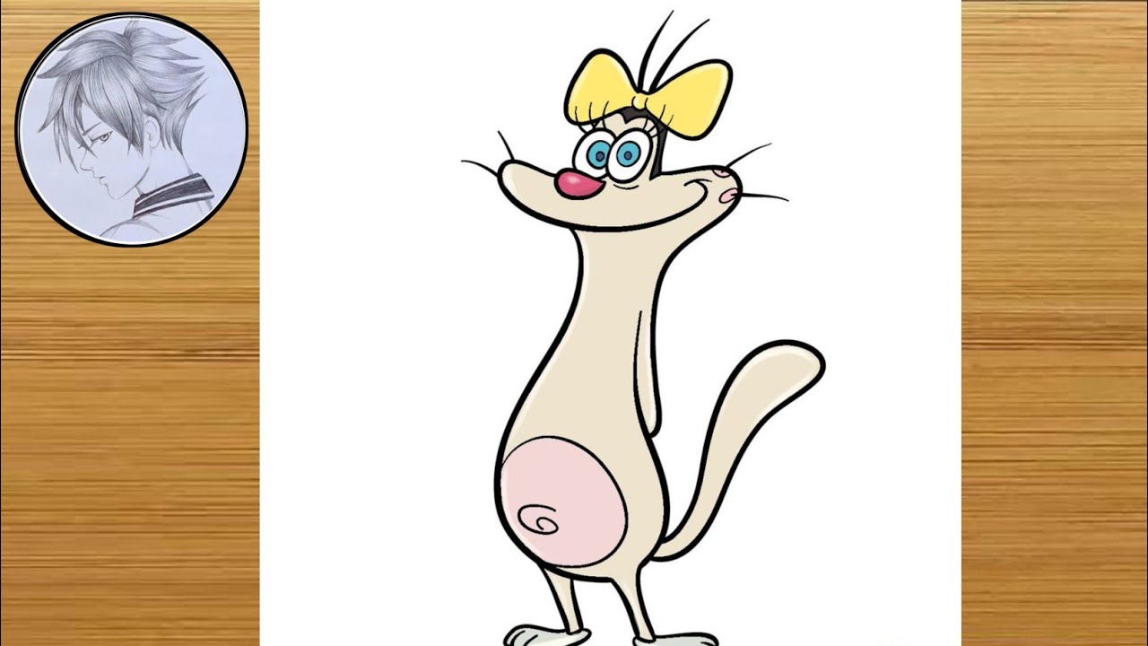 How to draw Olivia from Oggy and the cockroaches step by step l all ...