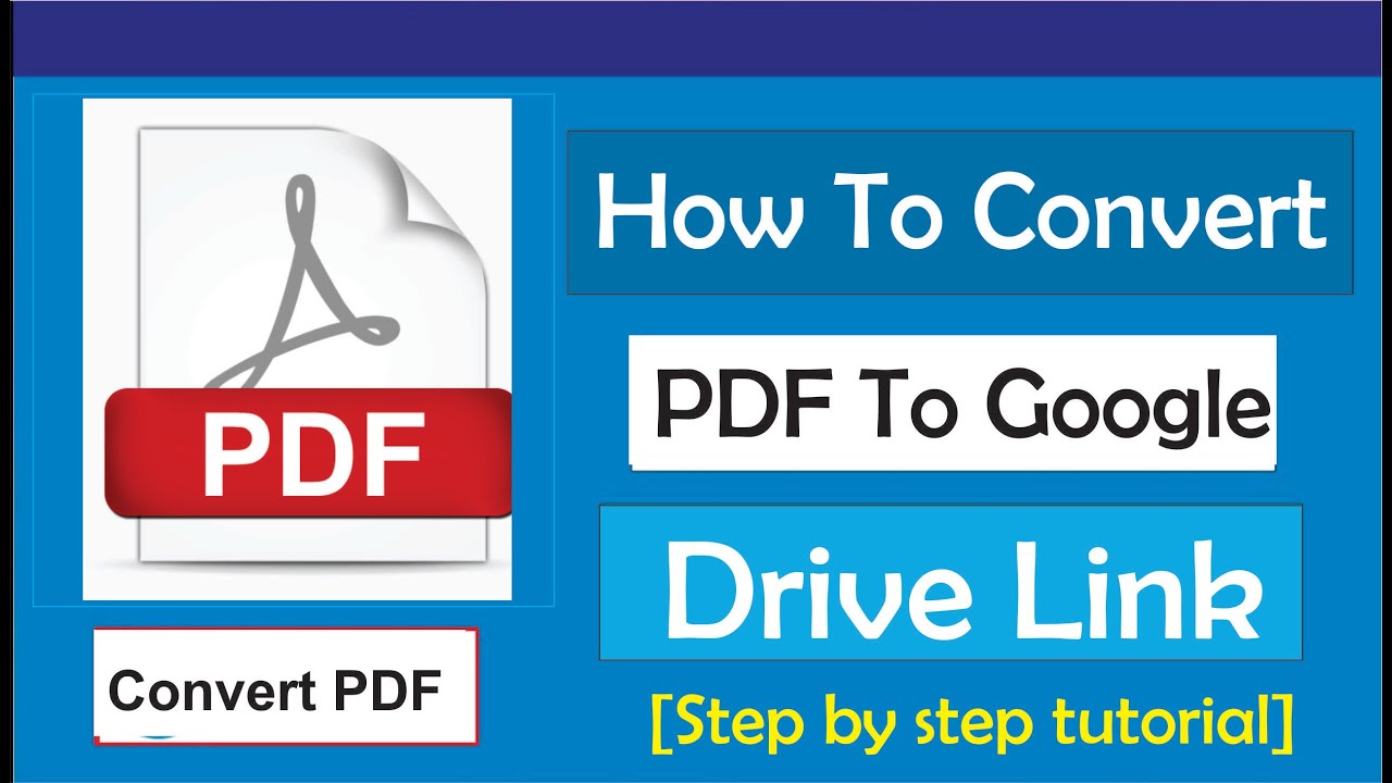 How to Convert Pdf to Google Drive Link - YouTube