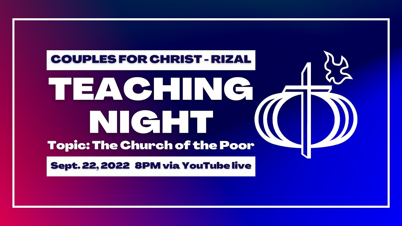 ONLINE TEACHING NIGHT - The Church of the Poor (September 22, 2022 ...