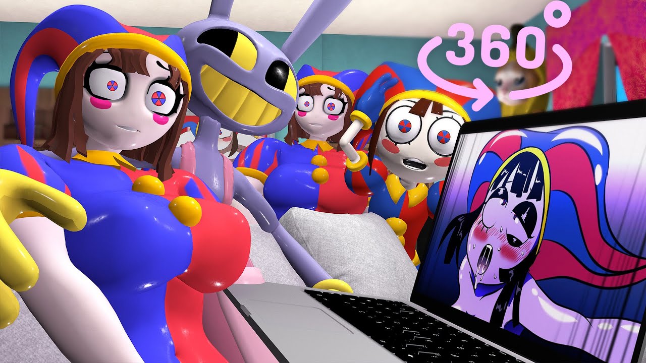 Pomni Army & Jax react meme in VR 360° #4 - The Amazing Digital Circus in bed - YouTube