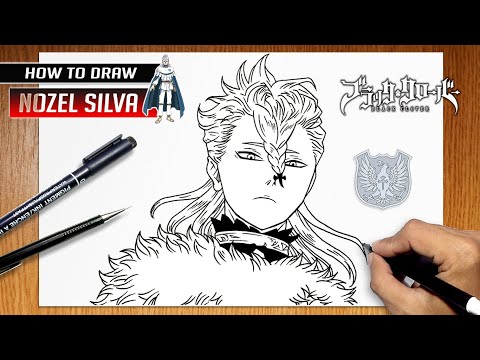 How to draw Nozel Silva from Black Clover - YouTube