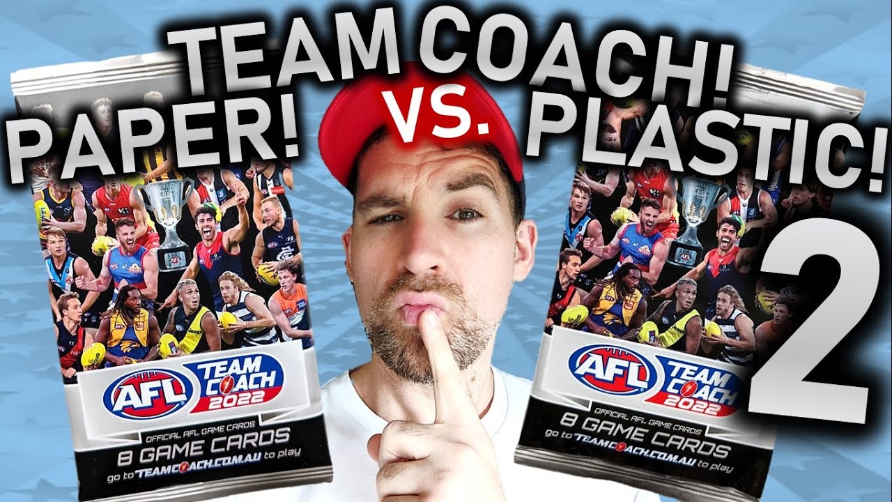 AFL TeamCoach 2022 - 10 Paper Packs vs. 10 Plastic Packs! - YouTube