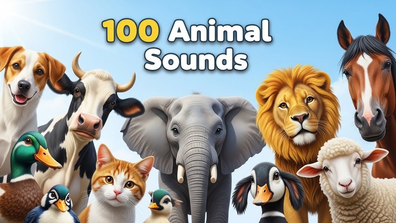 100 Animal Sounds for Kids 🐶🐱🦁 | Fun & Educational - YouTube