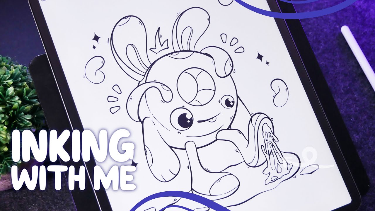 Satisfying Inking on iPad Pro 👌 Procreate | Digital Art - YouTube