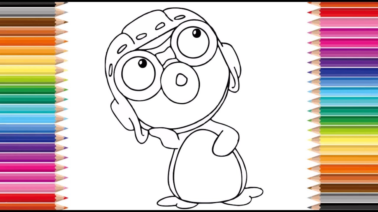 How to Color cartoon pororo is confused | Cara Mewarnai kartun pororo ...