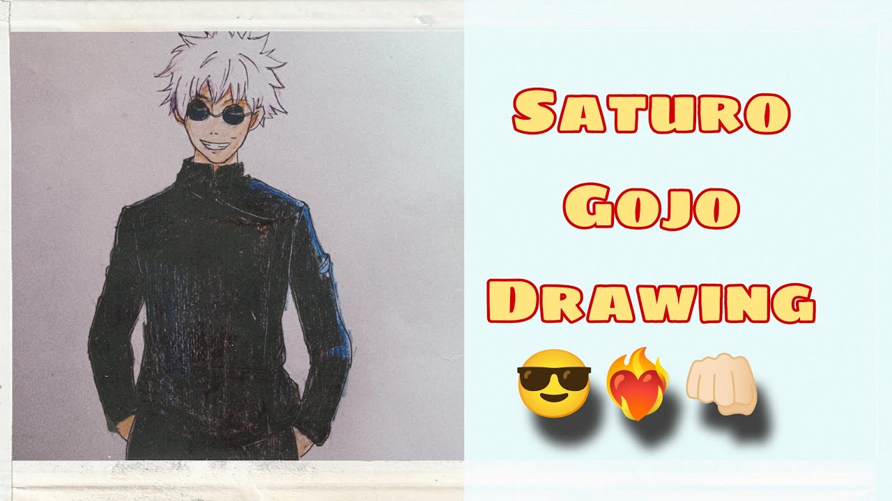 saturo gojo drwaing colour pencil - YouTube