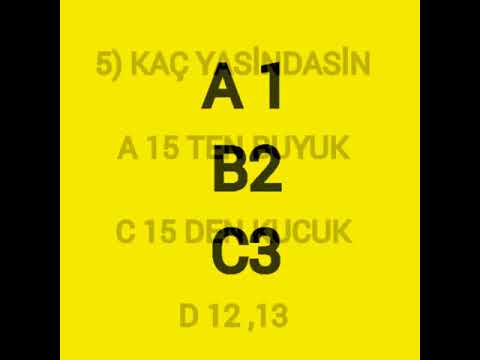 SEN ANLAT KARADENİZ KİSİLİK TESTİ !