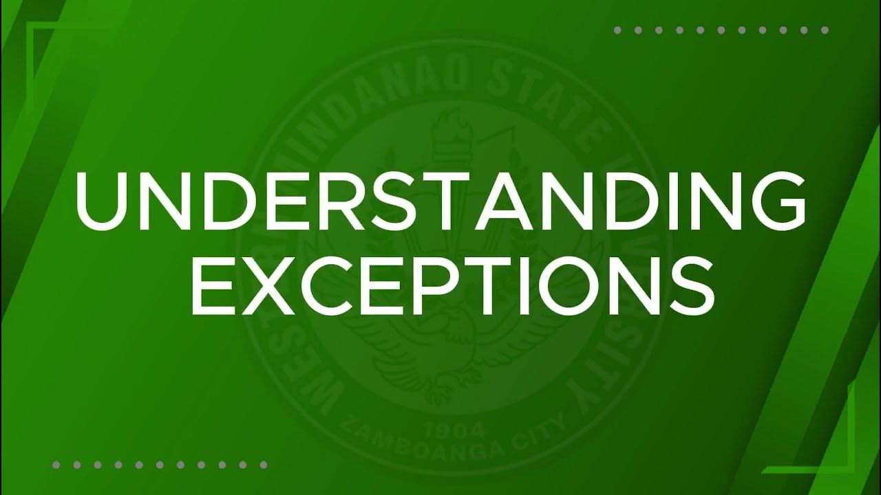 JAVA EXCEPTION HANDLING - YouTube