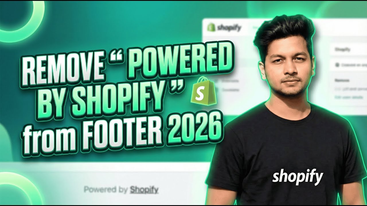 How to remove " Powered by Shopify " from your Footer | Work on any ...
