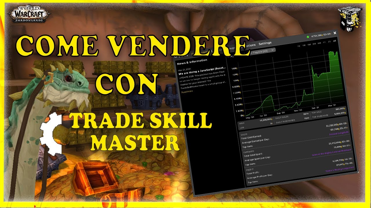 Guida a Trade Skill Master: Le funzioni principali | Come vendere con ...