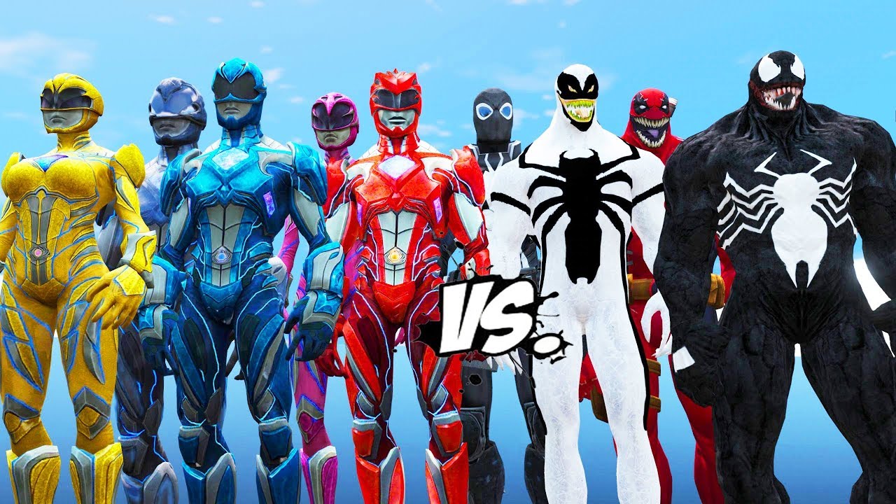 VENOM, ANTI-VENOM, VENOMPOOL, AGENT VENOM VS POWER RANGERS (2017) - YouTube