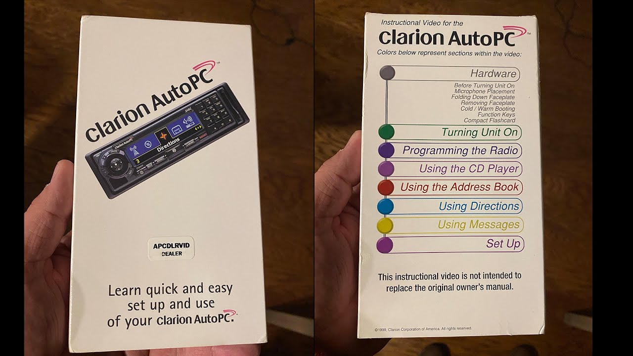 1999 Clarion AutoPC 310c Instructional Video (VHS) - YouTube