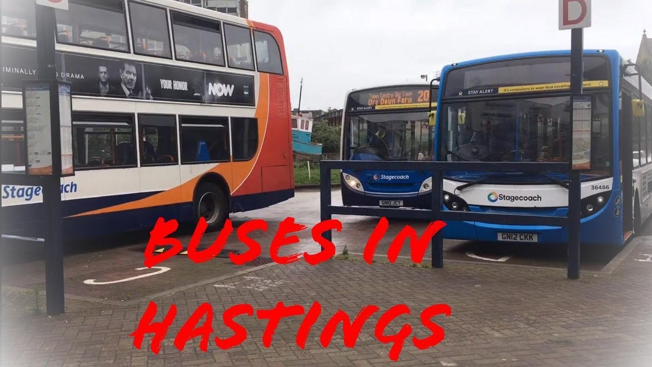Buses at Hastings station - YouTube