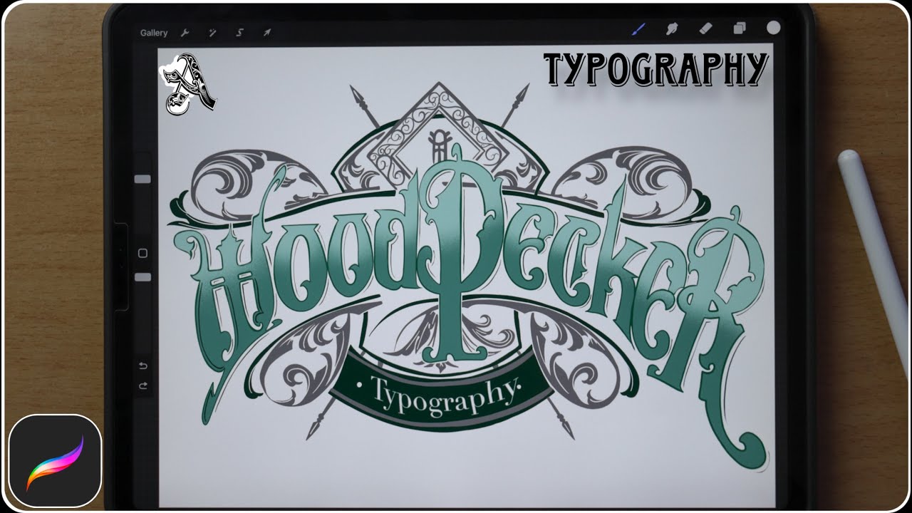 Draw typography by hand . Procreate ️ - YouTube