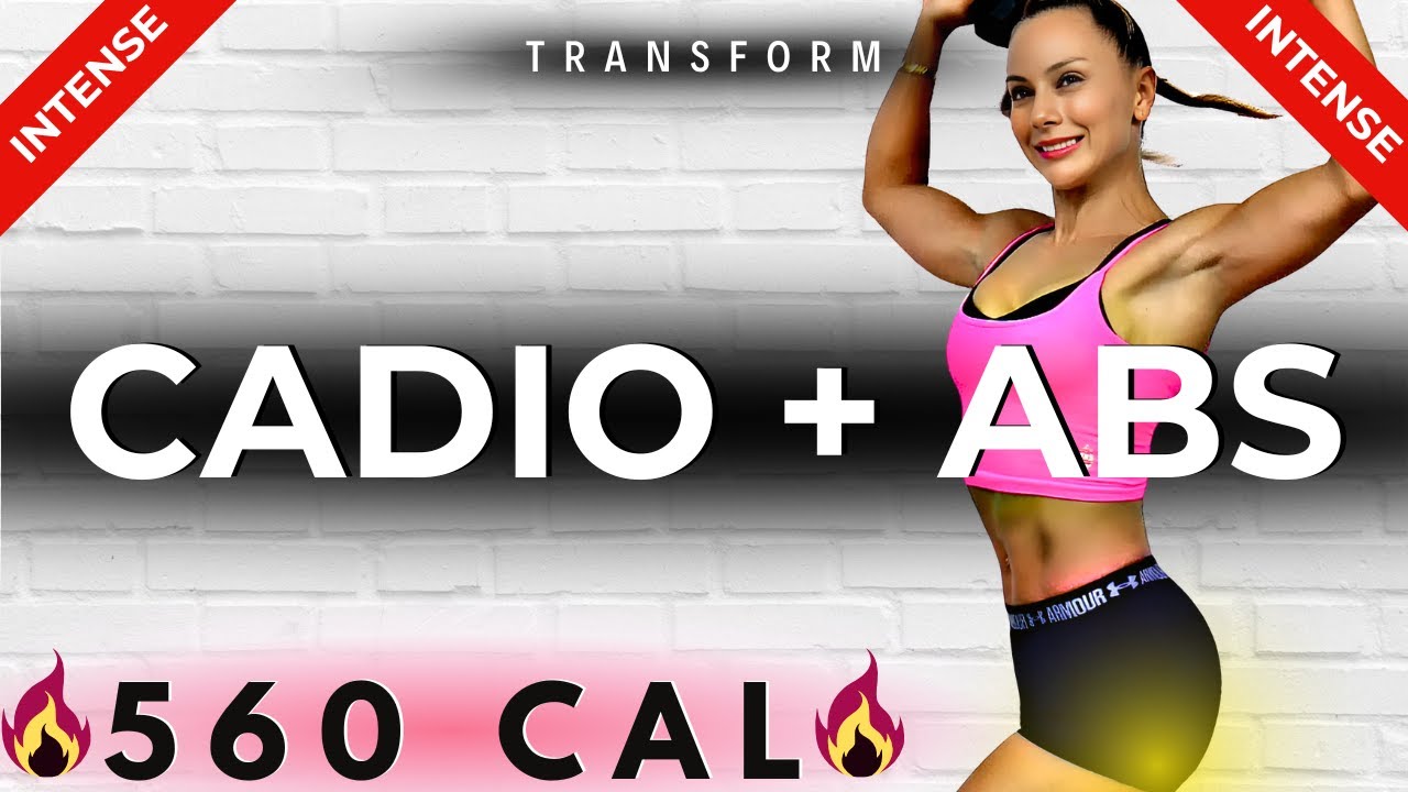 60-MIN INTENSE CARDIO HIIT + ABS (weight loss cardio, full body toning ...