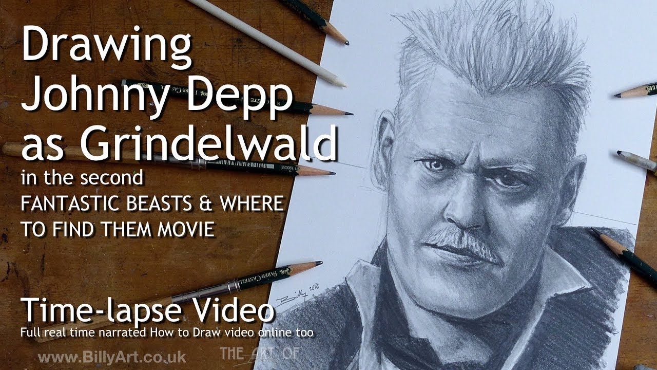 Drawing Grindelwald - Johnny Depp in the new Fantastic Beasts Movie ...