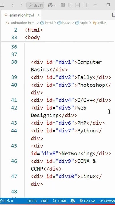 Animation in HTML & CSS #coding #howtomaketoolwebsite #webdesign #cssanimation #cssanimations ...