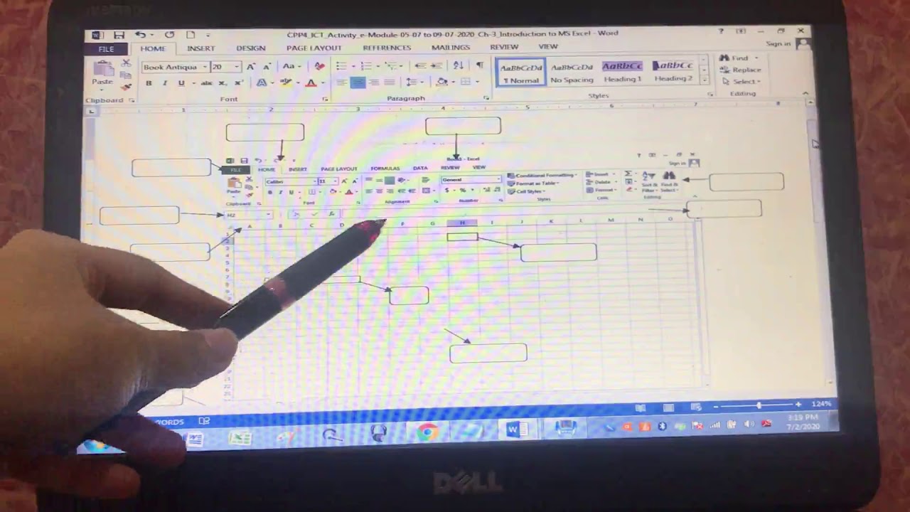 Components of MS Excel Activity - YouTube