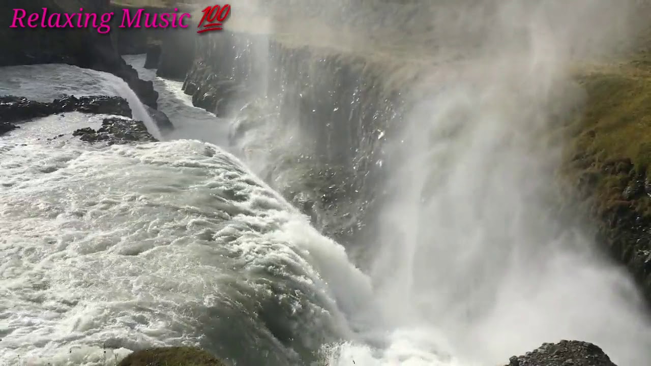 Relaxing Music 💯 Waterfall make Video with good song from Library Free ...