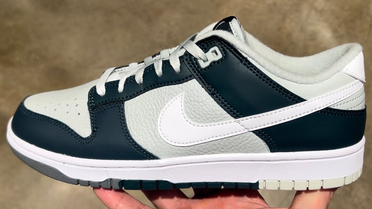 Nike Dunk Low Premium Split Deep Jungle Green Shoes - YouTube