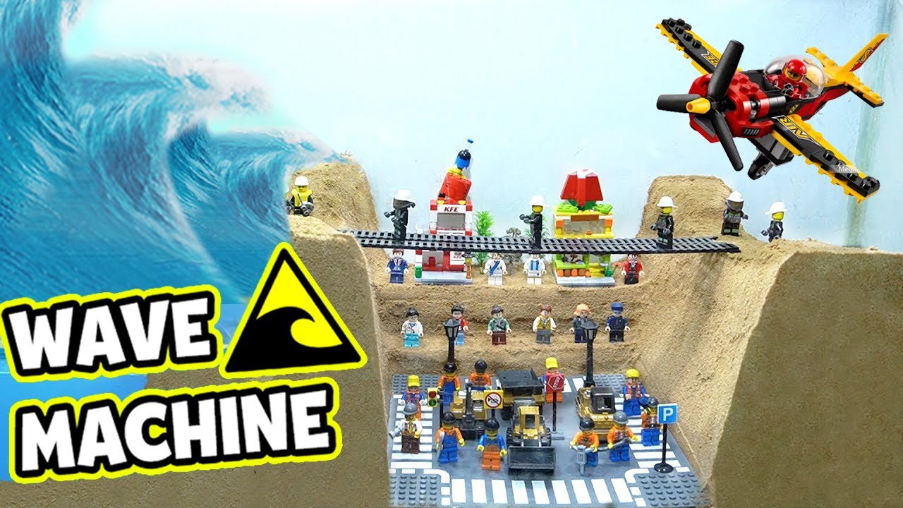 Wave Machine Cause Tsunami Flooding Citizens - Dam Breach Experiment - YouTube