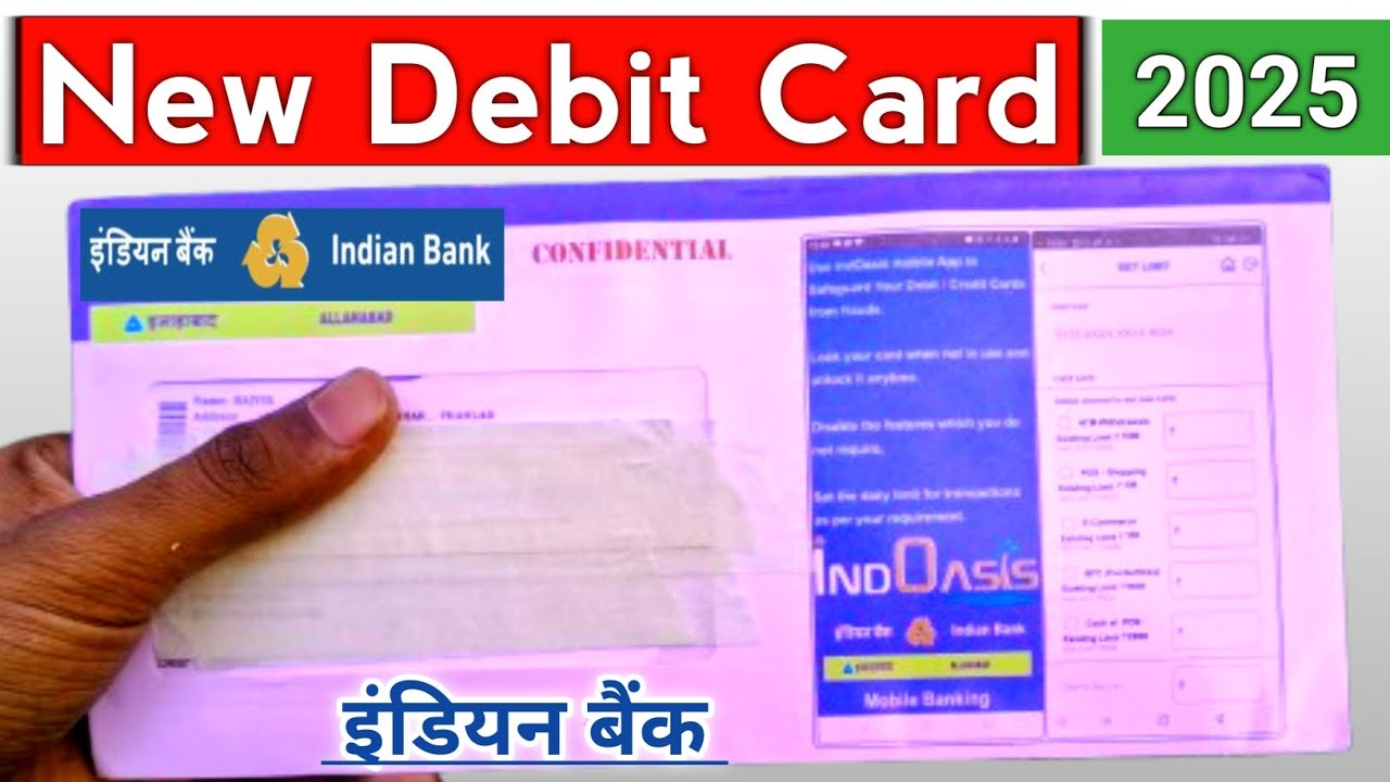 Indian Bank Debit Card Unboxing | indian bank classic atm card 2025 ...
