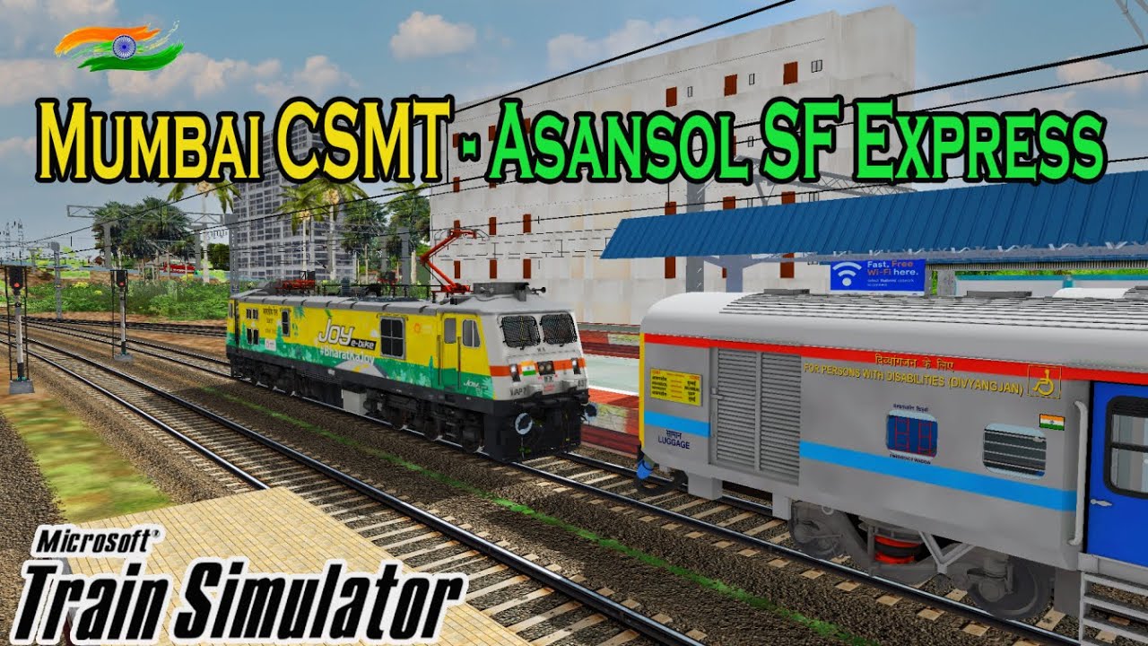 12362 Mumbai CSMT to Asansol SF Express | Indian Train Simulator | MSTS ...