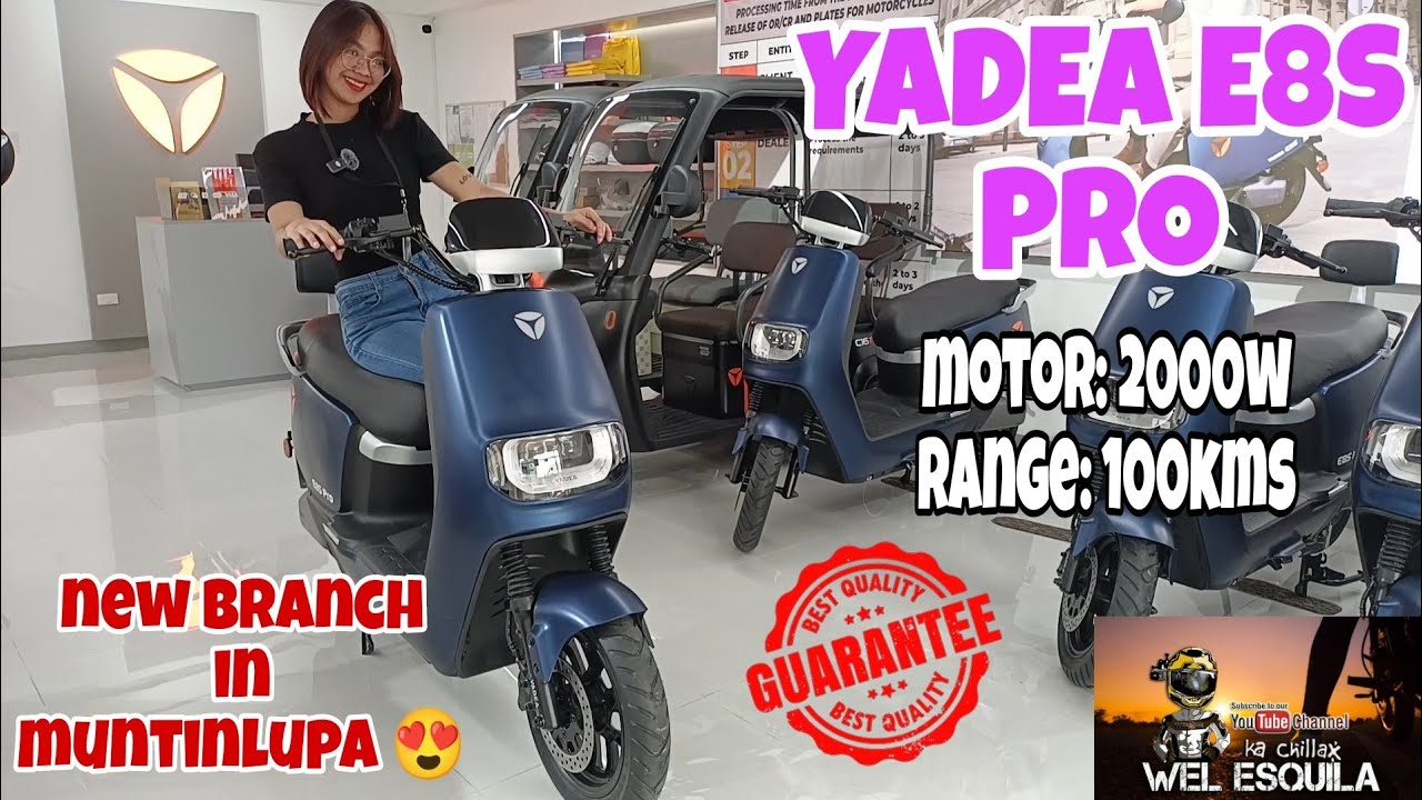 YADEA E8S PRO | BASIC REVIEW & SPECS | YADEA MUNTINLUPA - YouTube