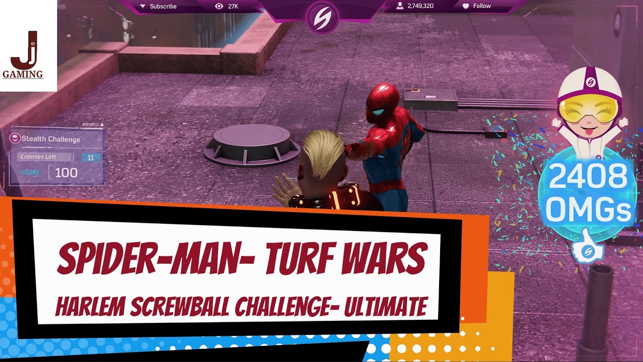 Spider-man Remastered Turf wars DLC Harlem screwball challenge Ultimate ...