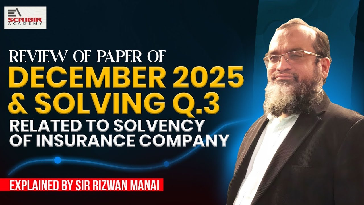 CFAP 2 | Solving Q.3 related to Solvency of Insurance Company | Rizwan ...