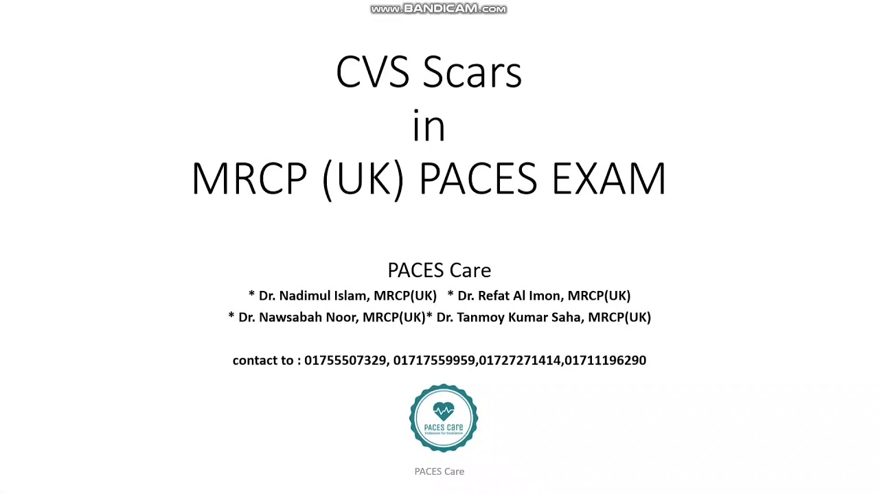 Scars in CVS : MRCP(UK) PACES exam - YouTube