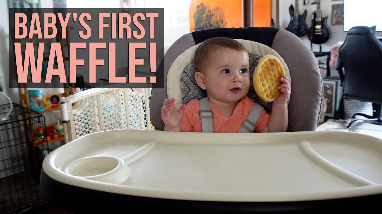 Baby's First Waffle! - YouTube