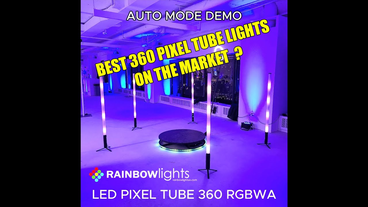 MAGIC TUBE 360 RGBWA auto mode DEMO - Rainbow Lights USA - YouTube